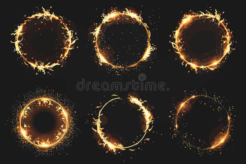 Magic Effect Set Isolated Illustration Stock Vector - Illustration of ...