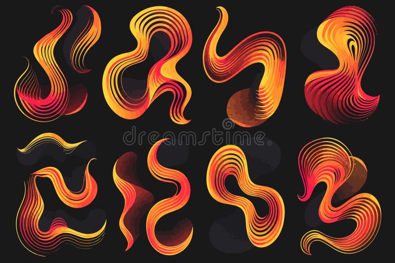 Magic Effect Set Isolated Illustration Stock Vector - Illustration of ...