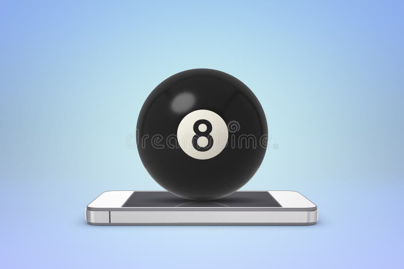 Magic Eight Ball on Smartphone Predicting Future Stock Photo - Image of ...