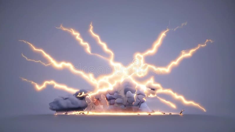 Magic Electricity Hit and Thunderbolt Effect, Motion Stock Video ...