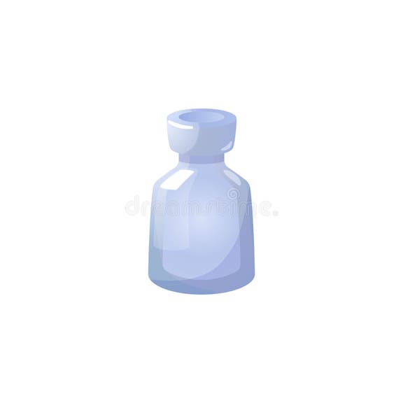 Magic Empty Potion Flask, Vector Glass Bottle with Plug and Nothing ...