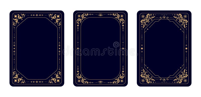 Magic Esoteric Tarot Cards Frames for Decks Covers Stock Vector ...