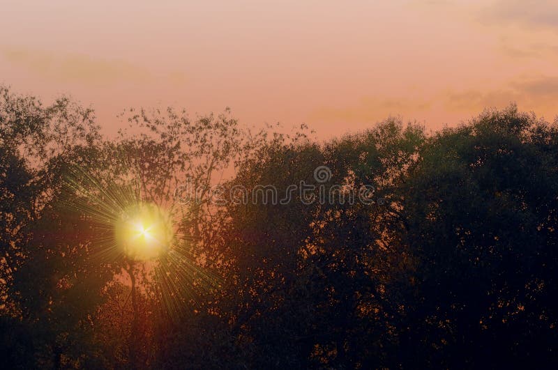 Magic evening light stock image. Image of depression - 136230429