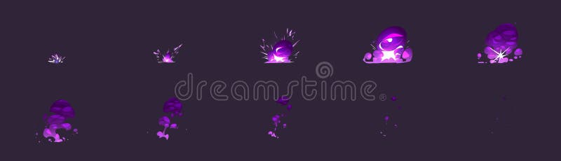 Magic Explosion Animation Effect Stock Vector - Illustration of energy ...