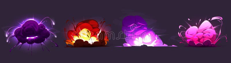 Magic Explosion Animation Effect Stock Vector - Illustration of energy ...