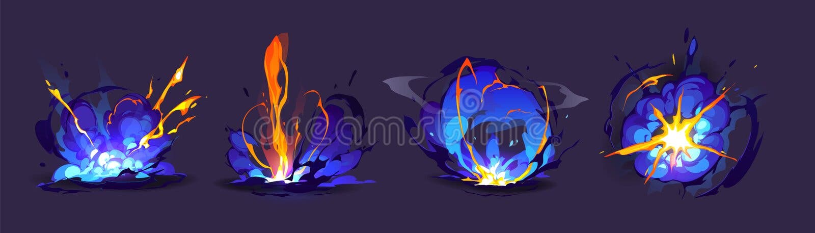 Fire Spark Overlay with Smoke and Flame Background Stock Vector ...
