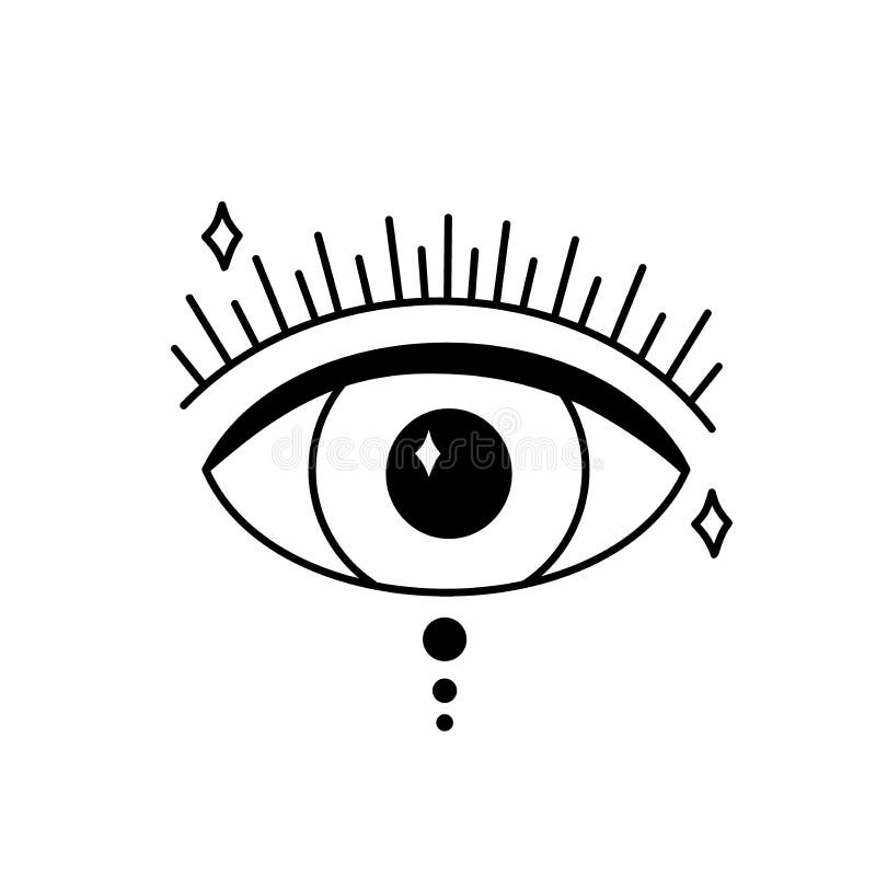 The Magic Eye. Magical Symbols Doodles Esoteric Boho Mystical Hand ...