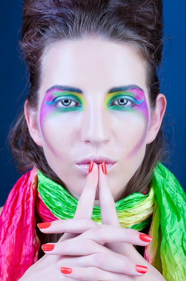 Magic eyes make-up stock photo. Image of lady, lashes - 12299702