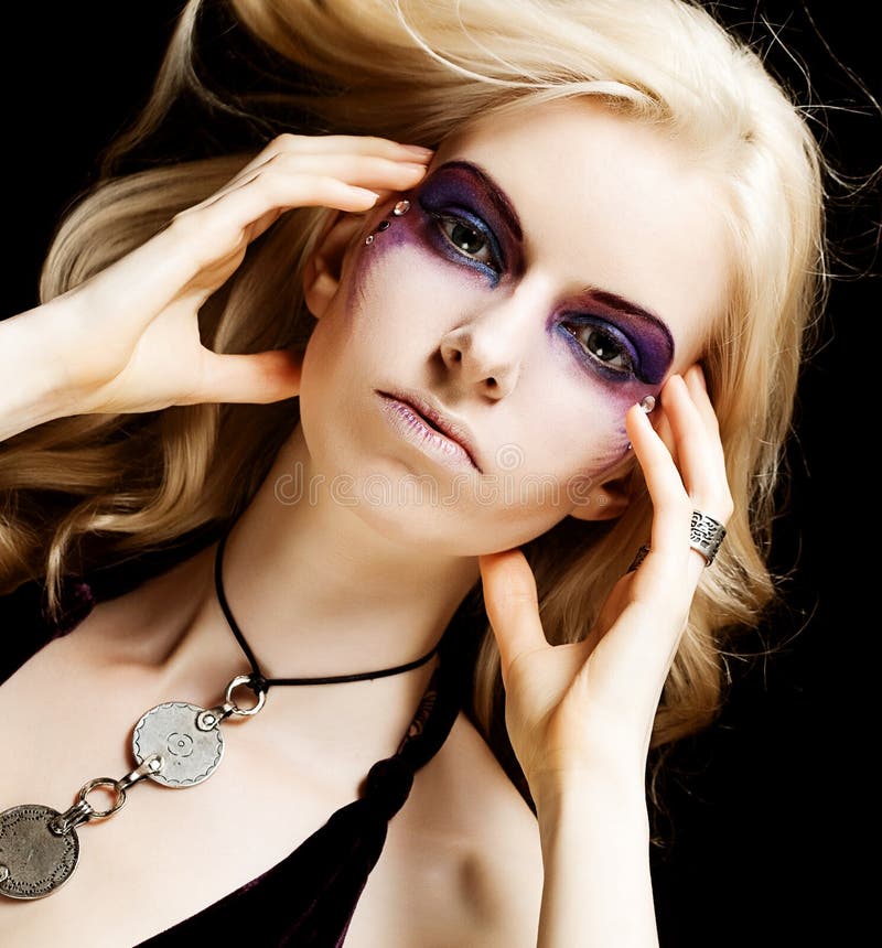 Magic eyes make-up stock photo. Image of lady, beautiful - 24861818