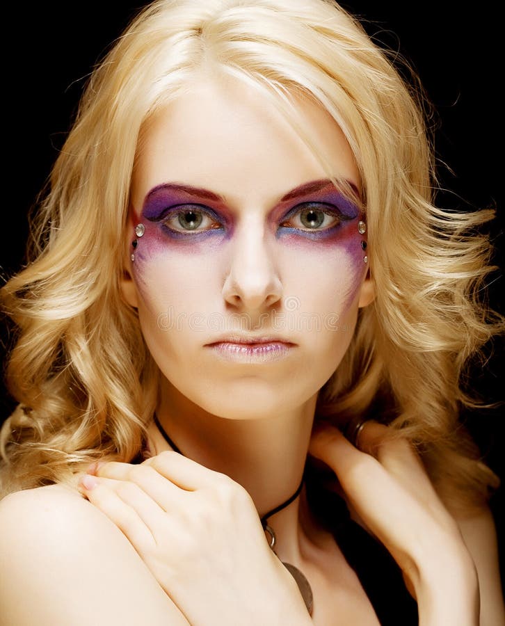 Magic eyes make-up stock image. Image of glamour, care - 24861825