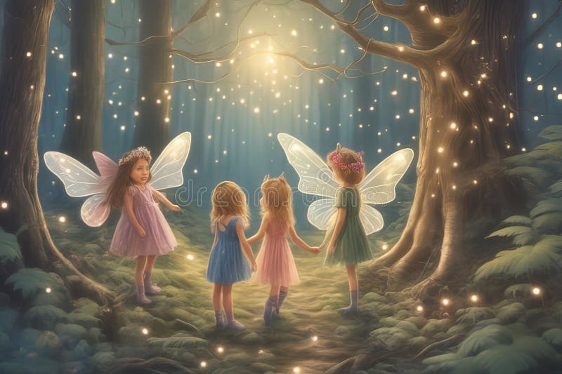 Magic Fairy and Magic Forest Stock Image - Image of imagination ...