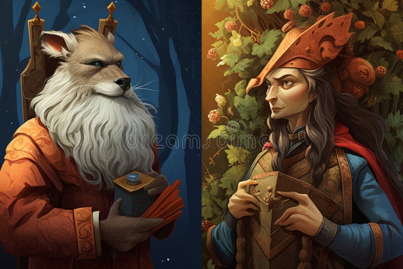 Magic Fairy Tale Characters Stock Illustration - Illustration of ...