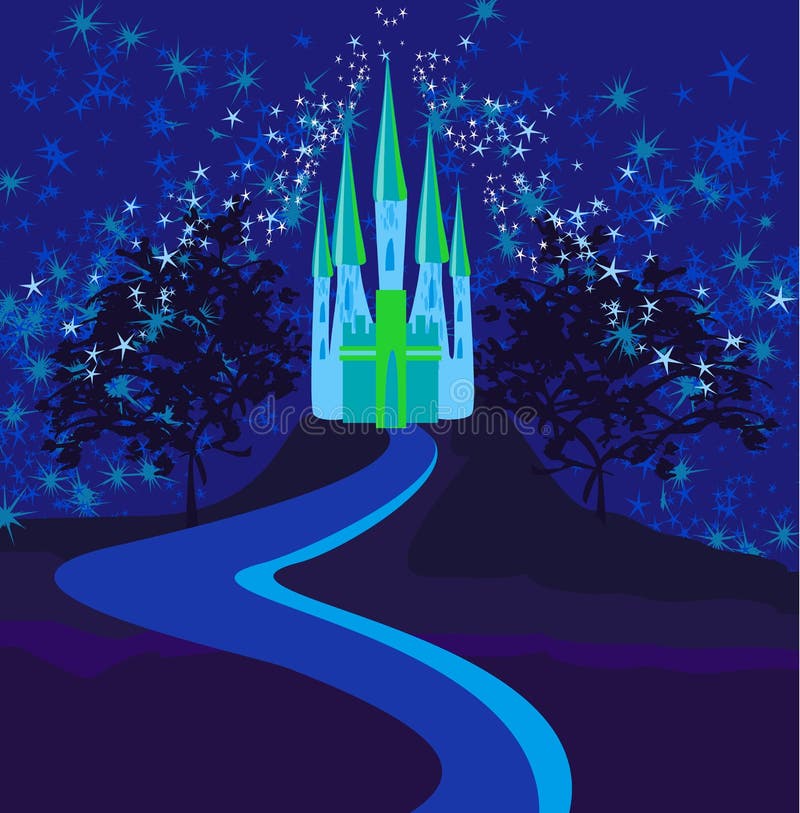 Magic Fairy Tale Princess Castle Stock Vector - Illustration of ...