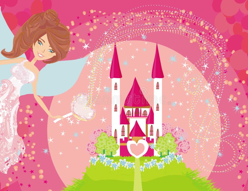Magic Fairy Tale Princess Castle Stock Vector - Illustration of hill ...