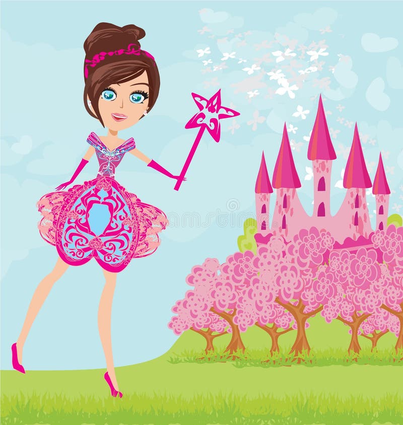 Magic Fairy Tale Princess Castle Stock Vector - Illustration of ...