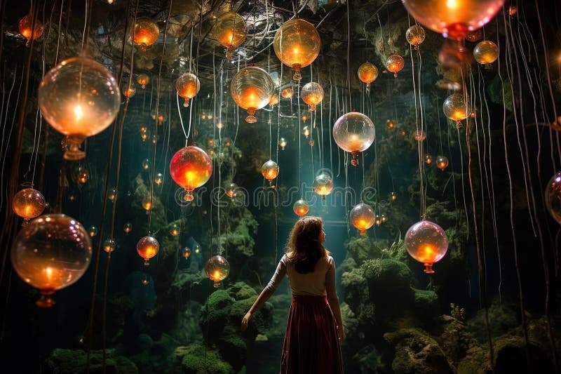 Magic Fairytale Scene in the Surreal Fantasy World. Stock Illustration ...