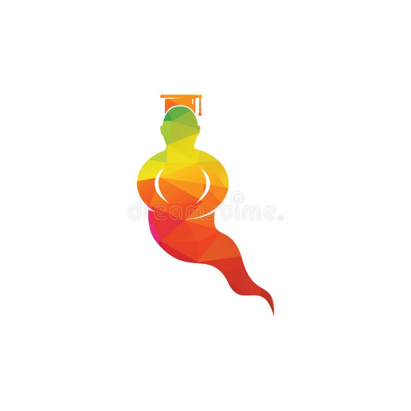 Magic Fantasy Genie Concept Logo. Stock Vector - Illustration of ...