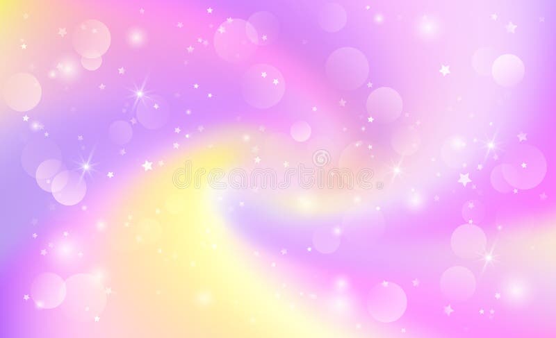 Magic Fantasy Pink Sky in Sparkling Stars Stock Vector - Illustration ...