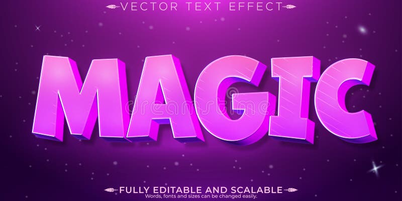 Magic Fantasy Text Effect, Editable Fairy and Mystic Text Style Stock ...