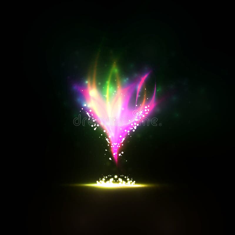 Magic fire stock vector. Illustration of composition - 24232272