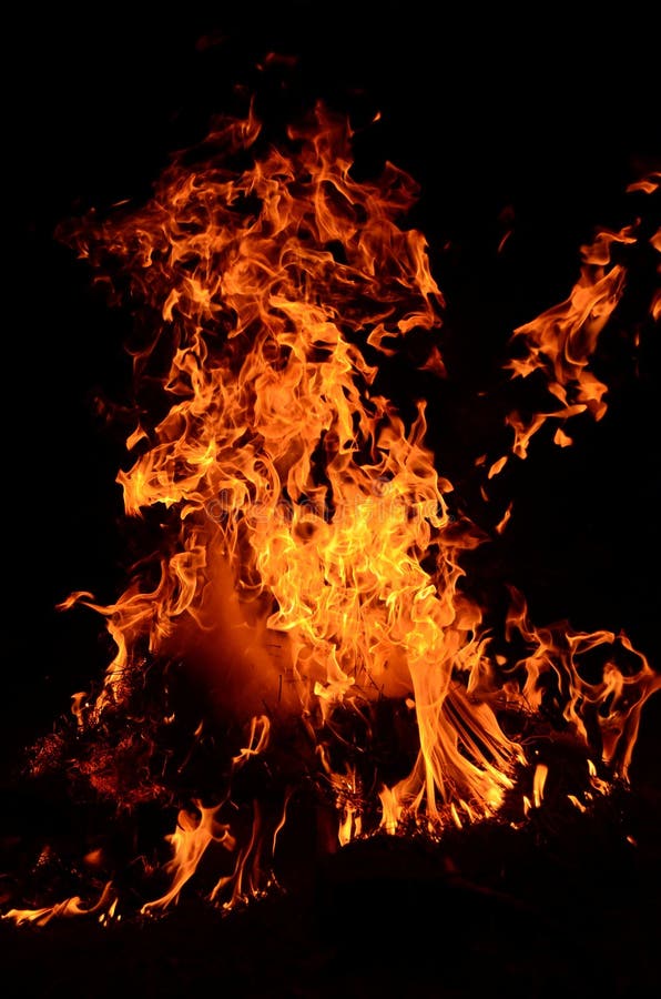 Magic fire stock photo. Image of orange, bright, burns - 48715774