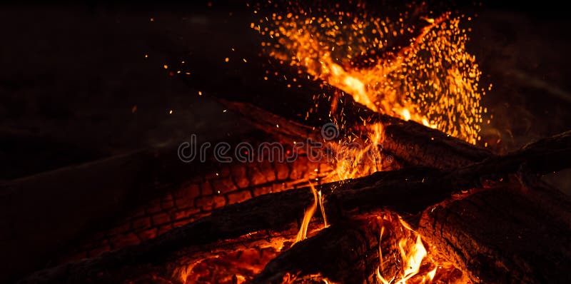 Magic fire stock photo. Image of firewood, highlights - 54230032