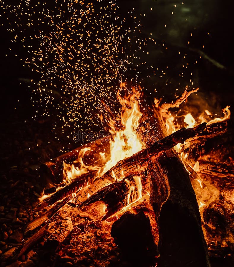 Magic fire stock photo. Image of light, dark, bonfire - 54230084