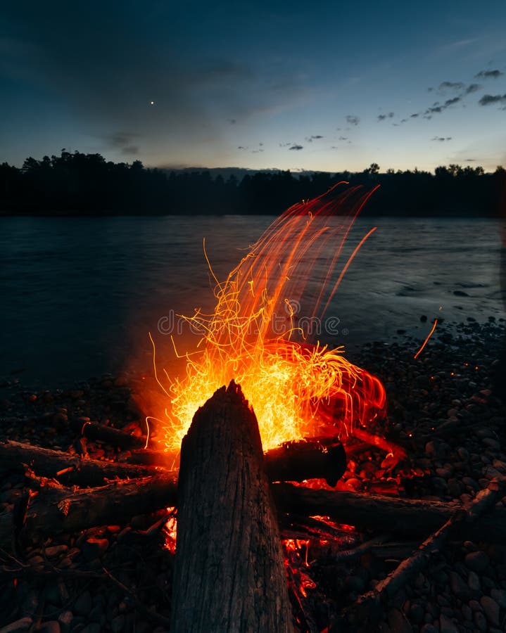 Magic fire stock image. Image of night, bonfire, little - 54937517