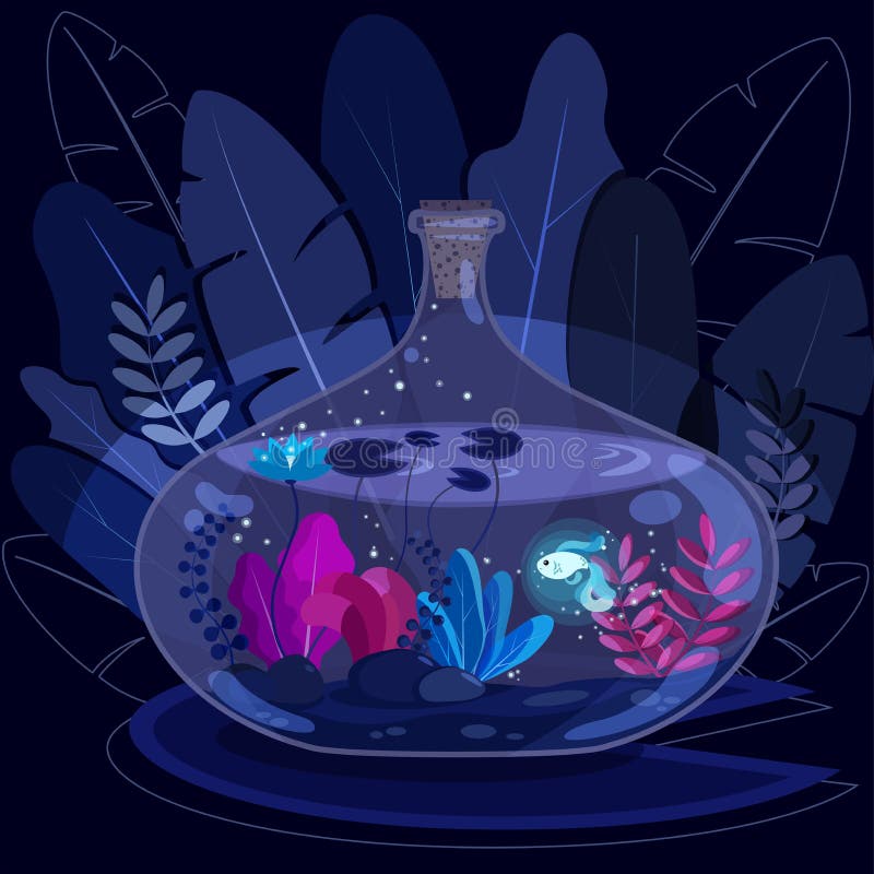 Magic Fish Vector Illustration Stock Vector - Illustration of exotic ...