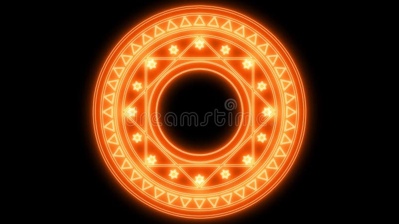 Magic Flame Circle Powerful Energy Multi Layer Orange Light Element on ...
