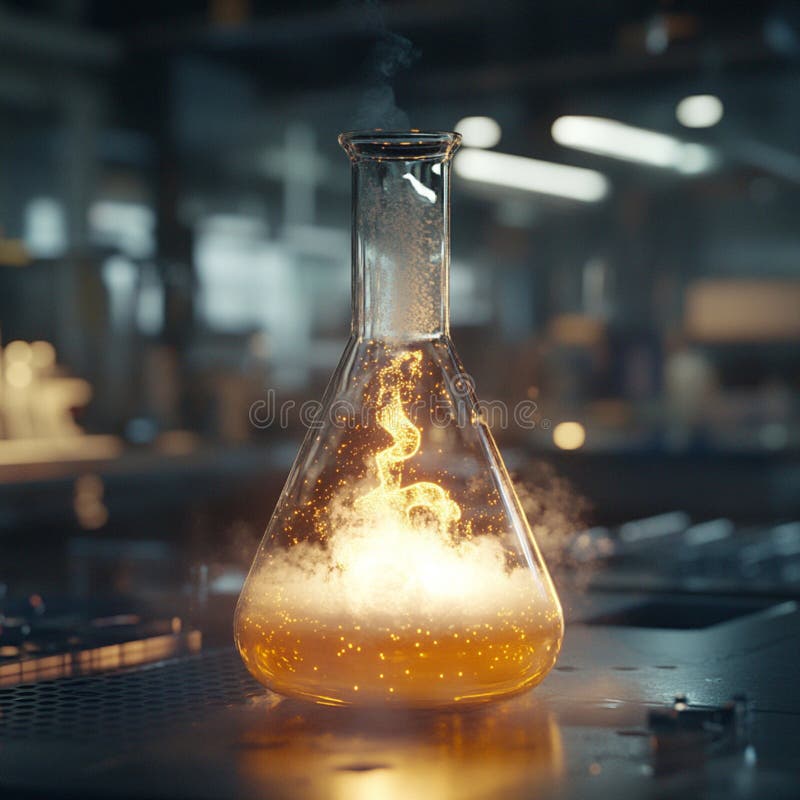 Magic Flask in a Science Laboratory. Artificial Intelligence. Stock ...