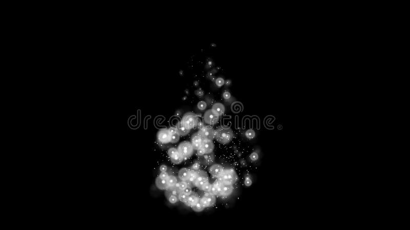 Magic Flickering White Candle Flame on Black Background with Alpha ...