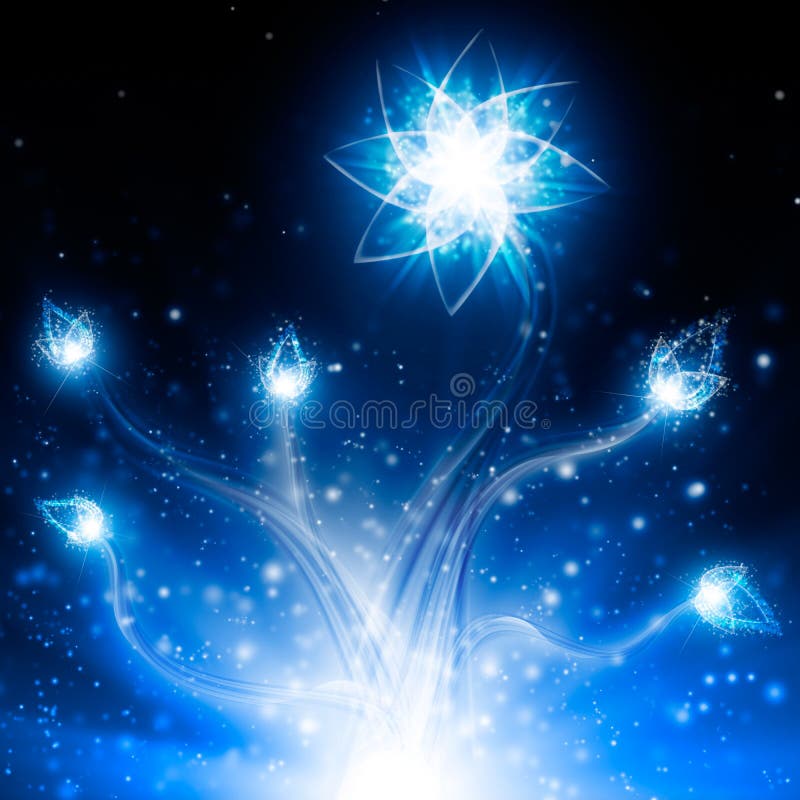 Magic flower stock illustration. Illustration of fairy - 47685155