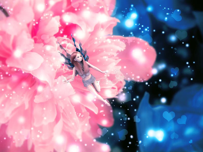Magic Flower With Fairy Picture. Image: 26583559