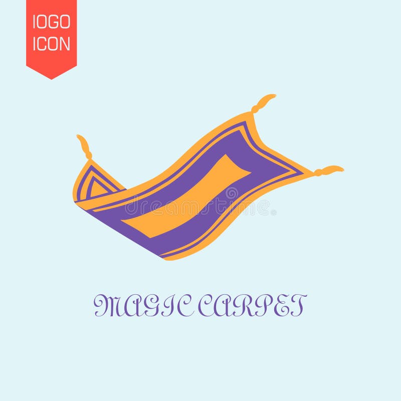 Magic Flying Carpet Logo Icon Design Vector Isolated Illustration Stock ...