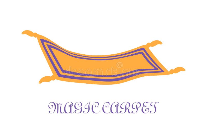 Magic Flying Carpet Logo Icon Design Vector Isolated Illustration Stock ...