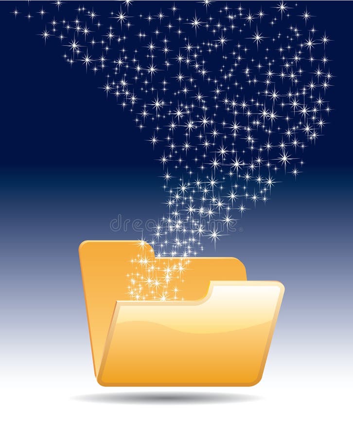 Magic folder stock vector. Illustration of wisdom, blank - 19000340