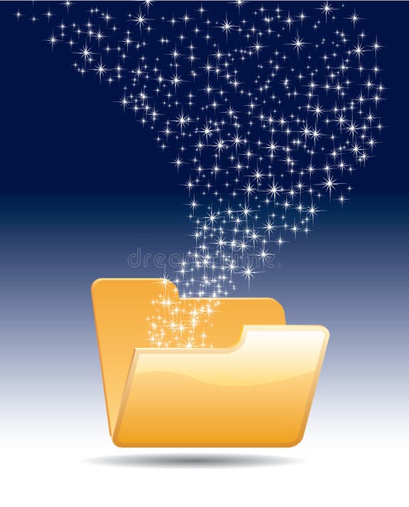 Magic folder stock vector. Illustration of wisdom, blank - 19000340