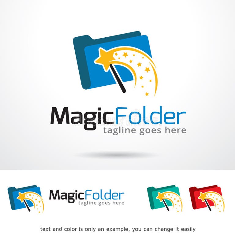 Magic Folder Logo Template Design Vector Stock Vector - Illustration of ...