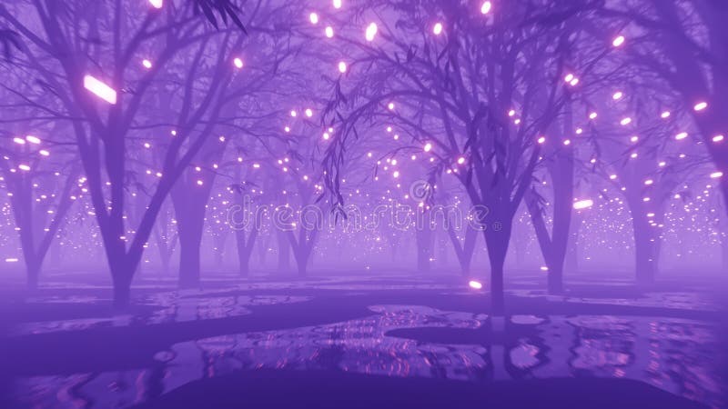 Blue Magic Forest Background in a Seamless Loop Stock Footage - Video ...