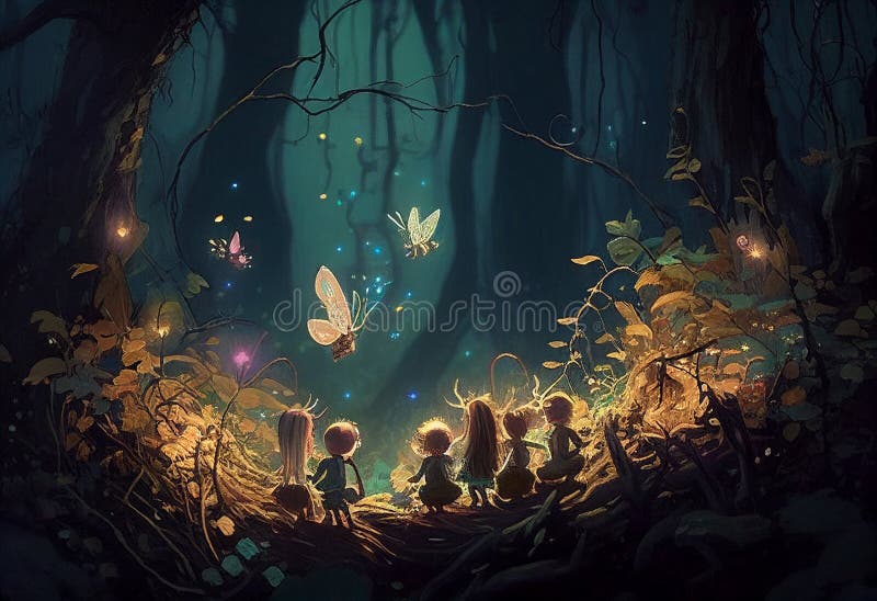 Fairies Enchanted Forest Stock Illustrations – 215 Fairies Enchanted ...