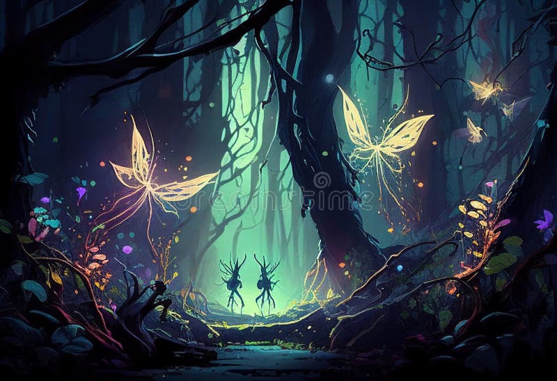 Glowing Fairies Stock Illustrations – 1,405 Glowing Fairies Stock ...