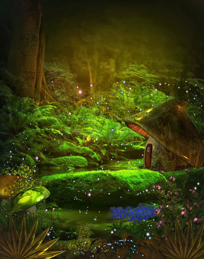 Magic forest stock illustration. Illustration of fable - 42794663