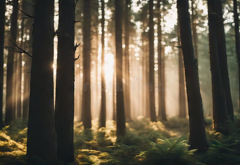 Magic Forest Stock PhotoForest, Backgrounds, Woodland, Pine Tree ...