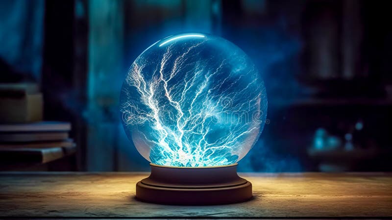 Magic Fortune Teller Ball with Spark of Energy Stock Image - Image of ...