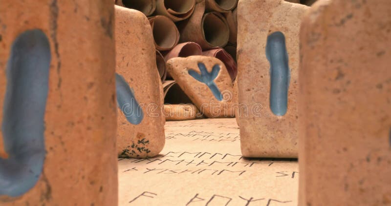 Magic Fortune Teller from Celtic Rune Stones. Parallax Effect Stock ...
