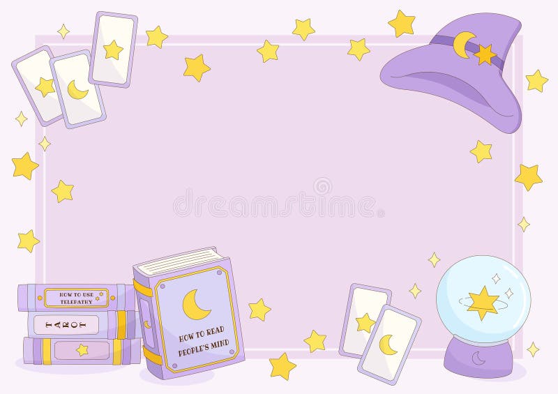 Magic Fortune-telling Witch Frame 2 Stock Vector - Illustration of ...