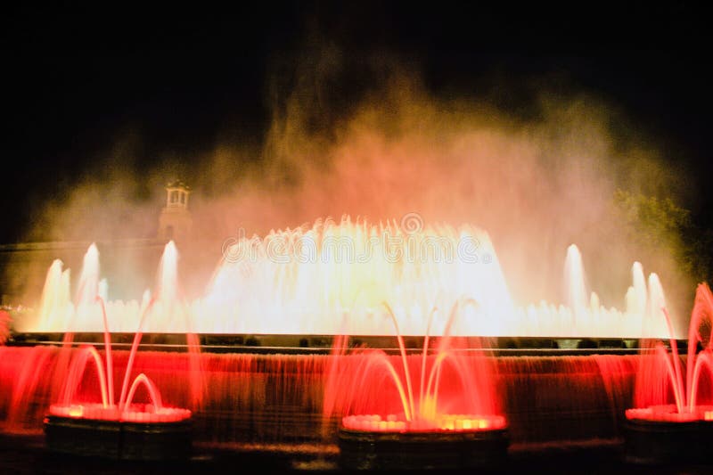 Magic fountain stock image. Image of magical, spray, attraction - 96482099