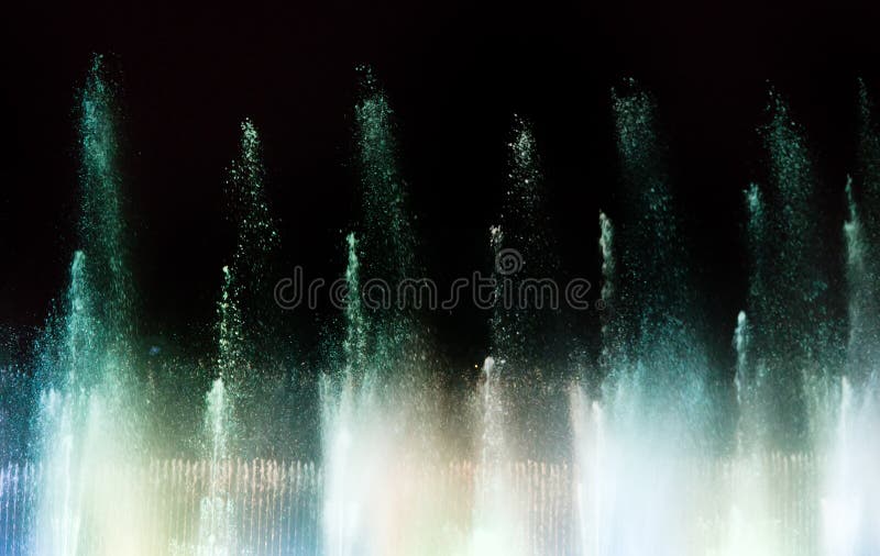 Magic fountain. stock image. Image of cyprus, evening - 167095401