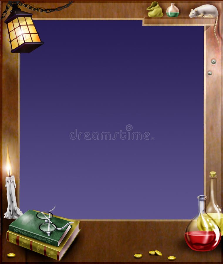 Magic frame stock illustration. Illustration of lantern - 4176175